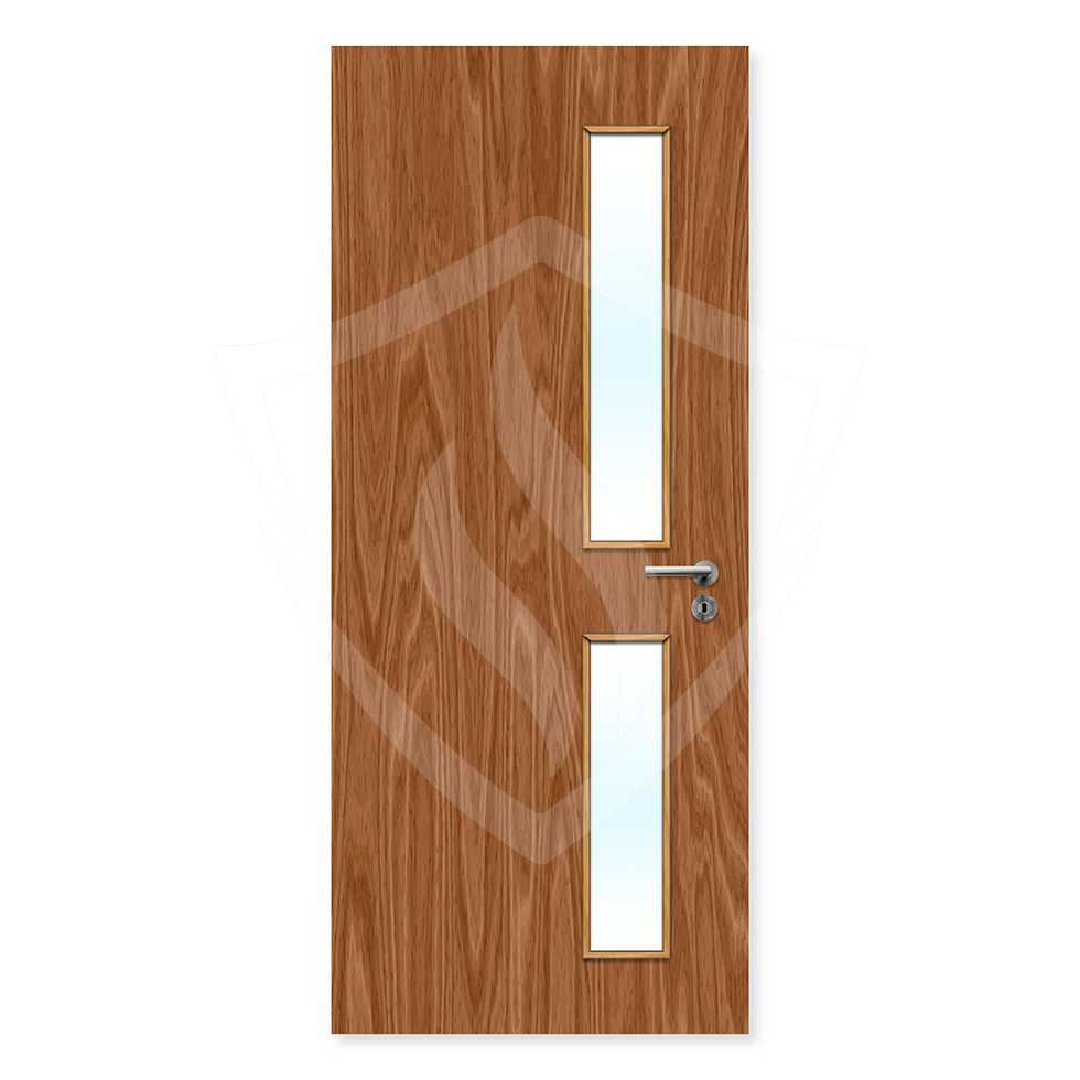 Premier External Bespoke Plywood Paint Grade 16g Glazed Fd30 – Premier Fire Doors