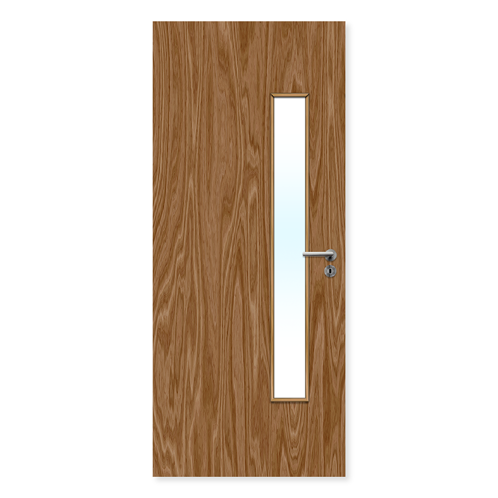 Premier Internal Economy Walnut Veneer 25G Glazed FD30 Fire Door ...