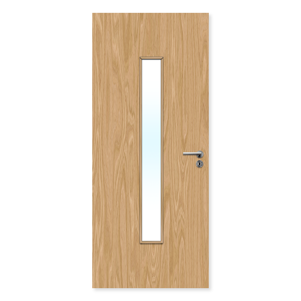 Premier Internal Bespoke Oak Veneer 29g Glazed Fd30 fire – Premier Fire ...