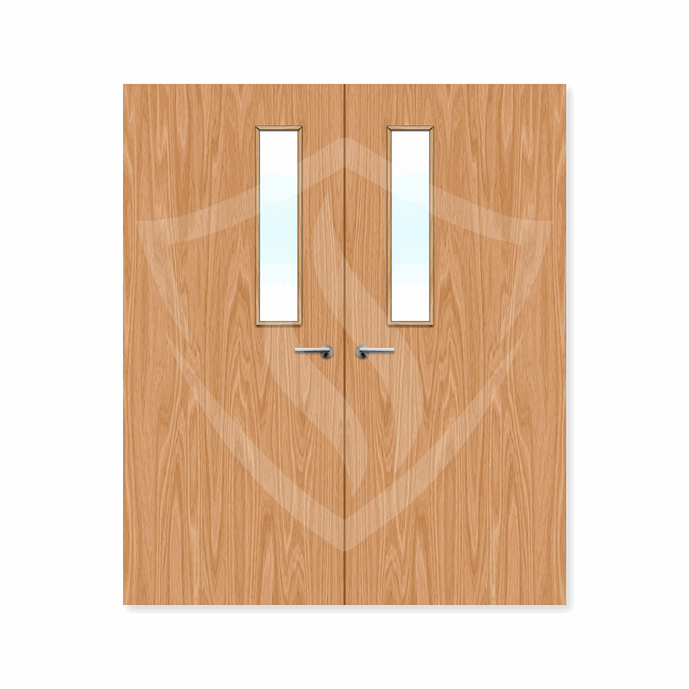 Internal Bespoke Beech Veneer 3g Glazed Double Fd30 fire – Premier Fire ...