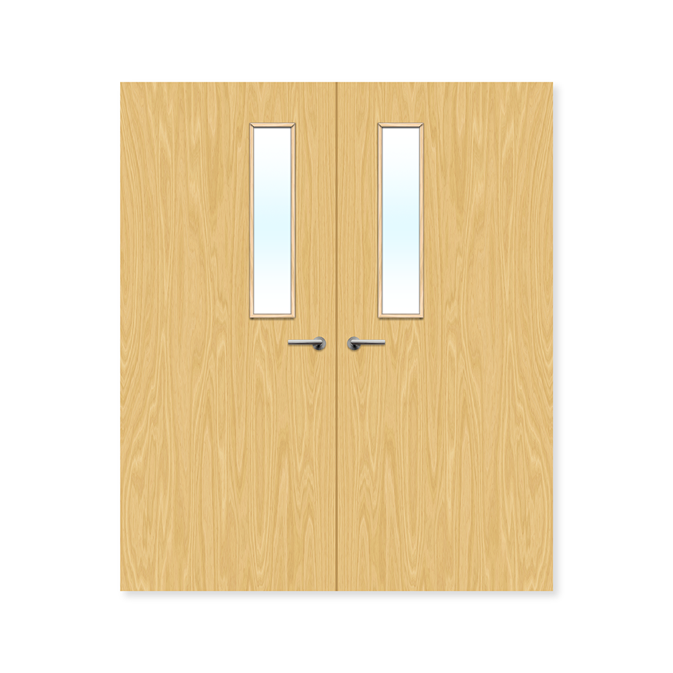 Internal Bespoke Koto Veneer 3G Glazed Double FD60 Fire Door – Premier ...