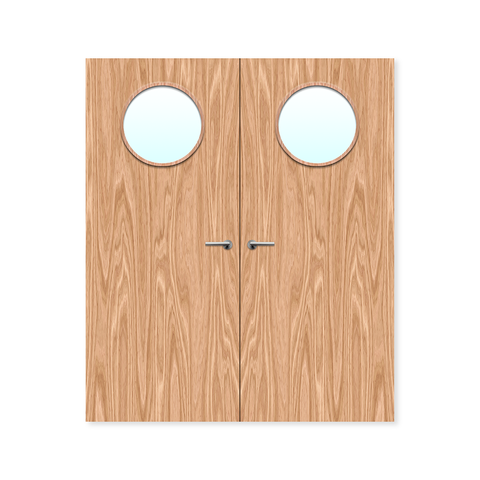 Premier External Plywood Paint Grade Double 5G Glazed FD30 Fire Door ...
