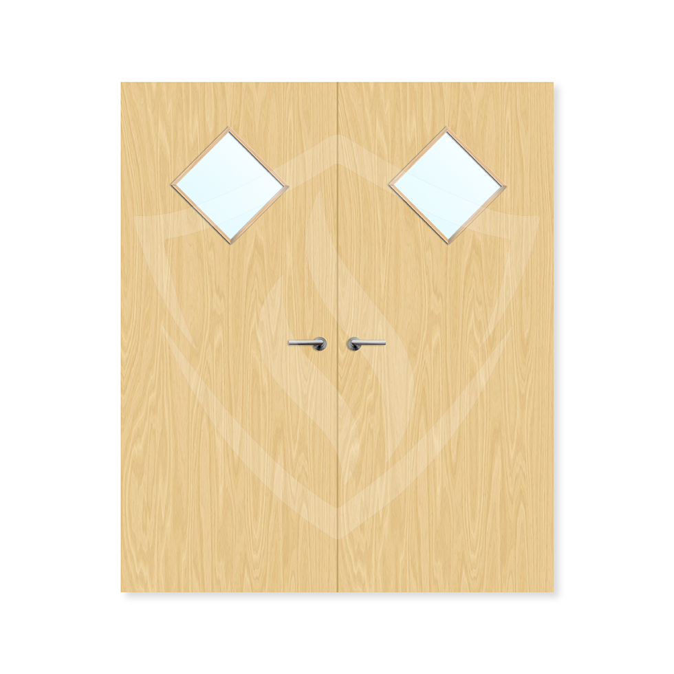 Premier Internal Ash Veneer 6g Glazed Double Fd30 fire Door – Premier ...