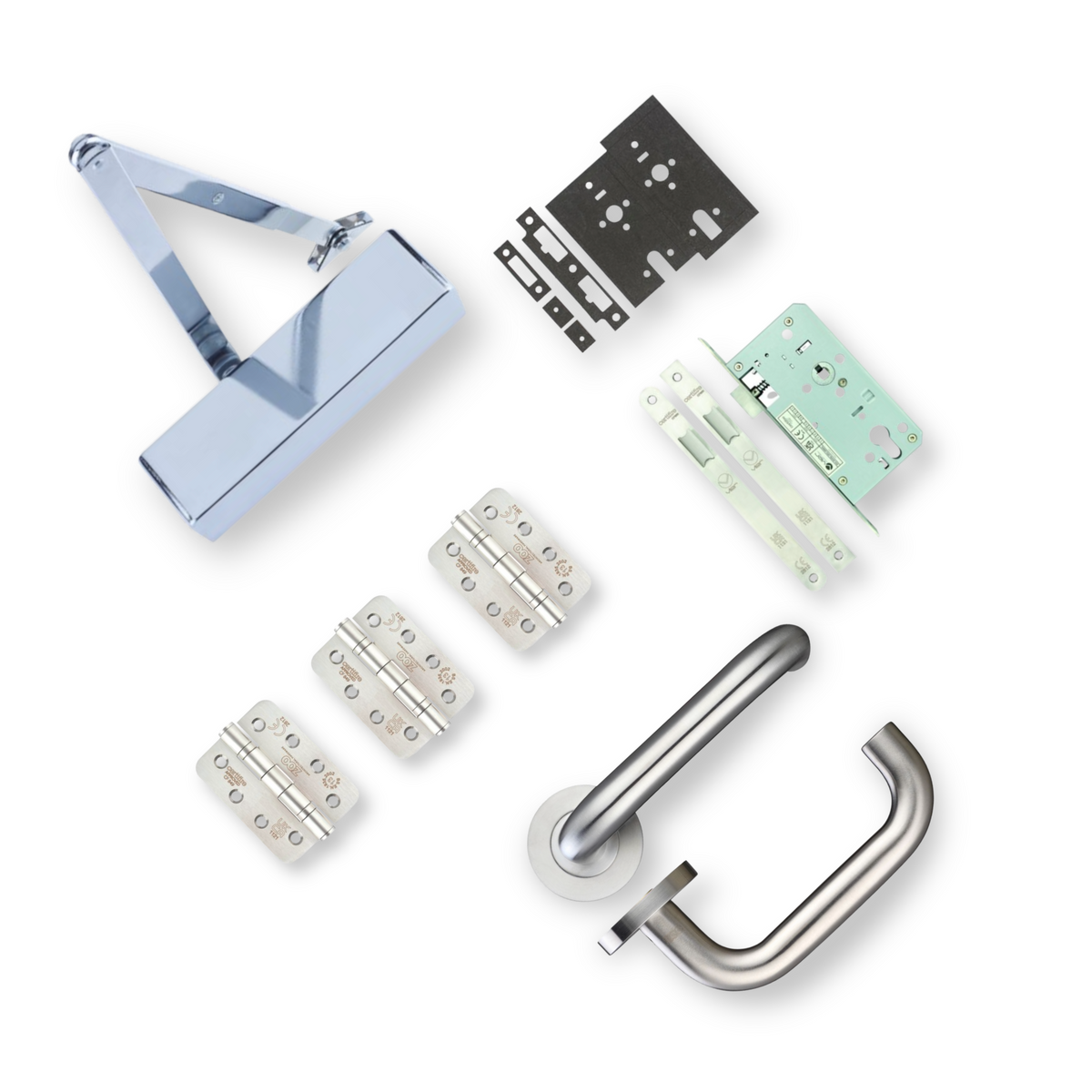 Ironmongery Single Fire Door Kit - Lever and Latch Hardware Pack ...