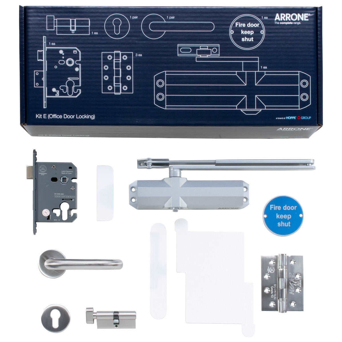 Hoppe ARRONE Fire Door Kit F (Bedroom Door Locking) – Premier Fire Doors