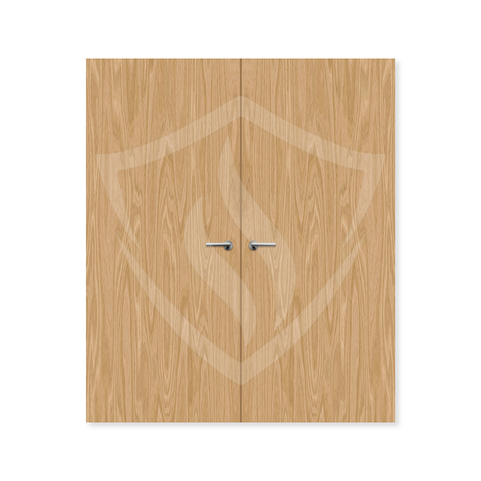 Premier FD60 Internal Double Economy Flush Oak Veneer – Premier Fire Doors